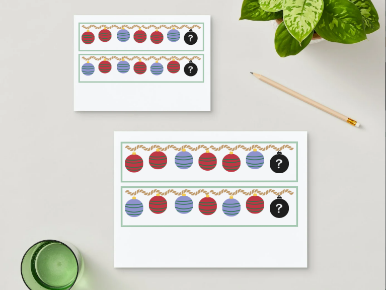 Profes Papel Tijera SERIACIONES NAVIDAD